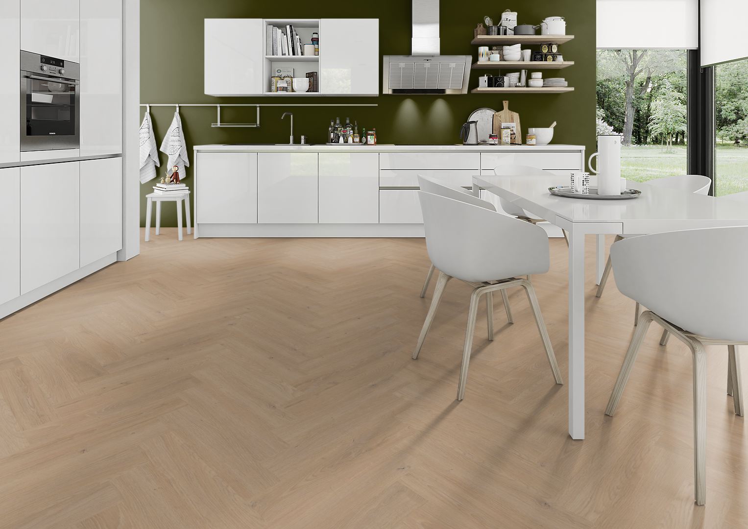 Lignum Core Sahara Oak Herringbone - Wood Innovations
